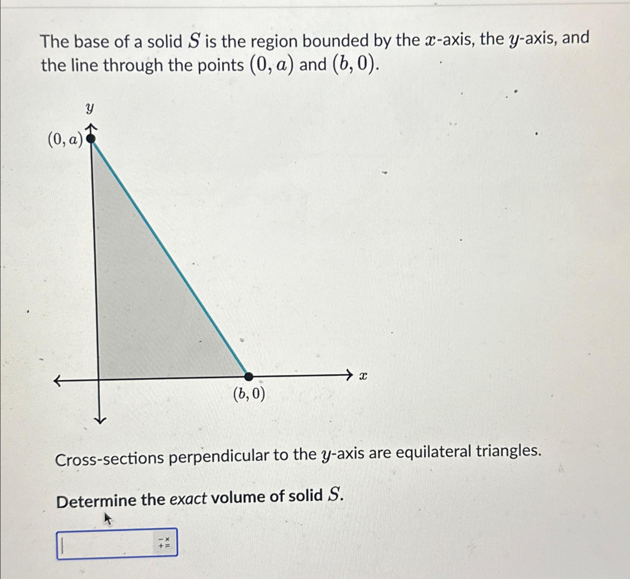 Solved The base of a solid S ﻿is the region bounded by the | Chegg.com