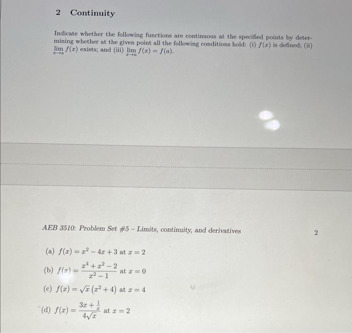 Solved Indicate whether the following functions are | Chegg.com