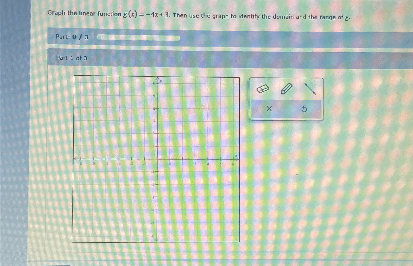 Solved Graph the linear function g(x)=-4x+3. ﻿Then use the | Chegg.com