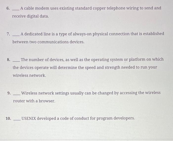 Solved 6. A cable modem uses existing standard copper | Chegg.com