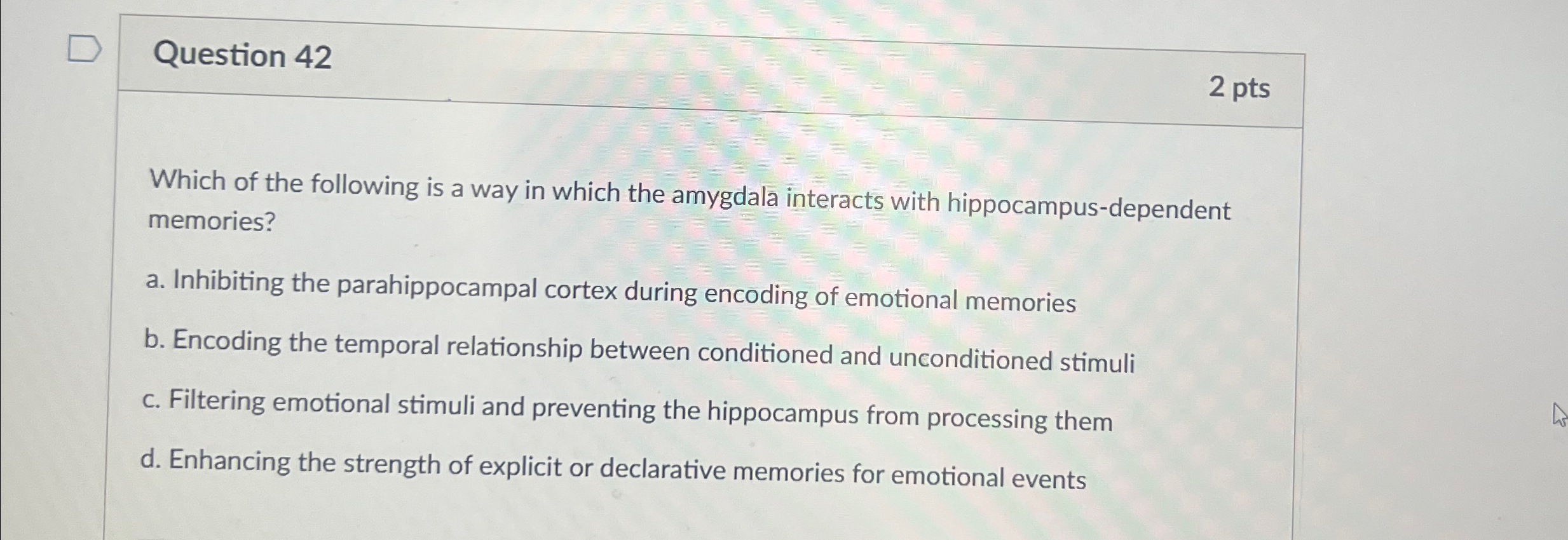 Solved Question 422 ﻿ptsWhich of the following is a way in | Chegg.com