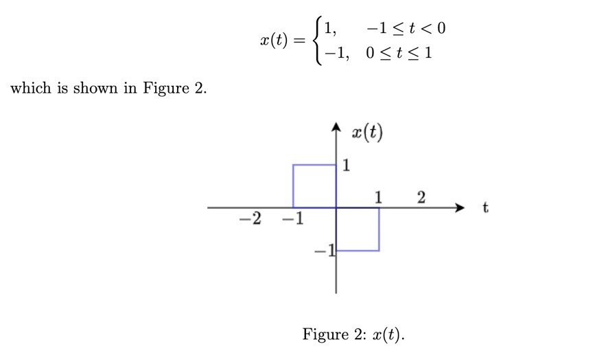 Solved x(t) = { 1, -1 | Chegg.com