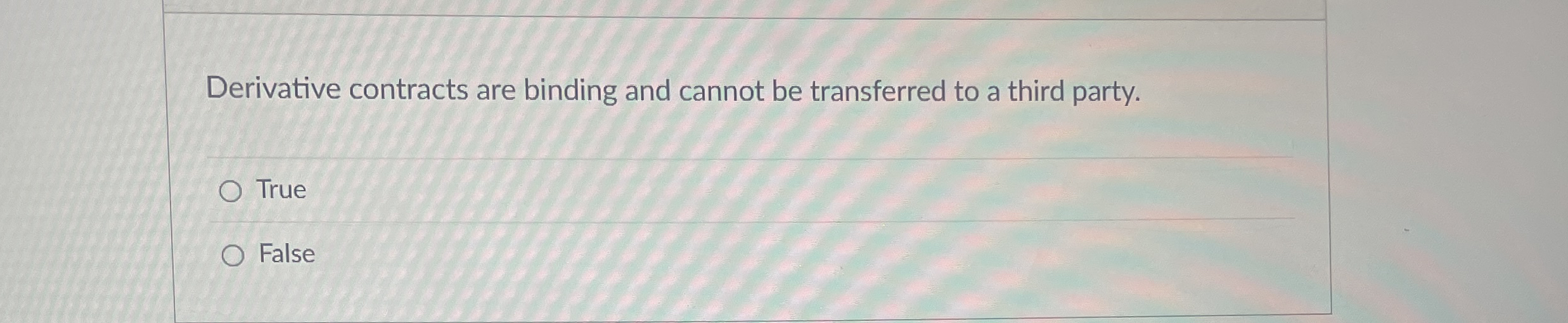 Solved Derivative contracts are binding and cannot be | Chegg.com