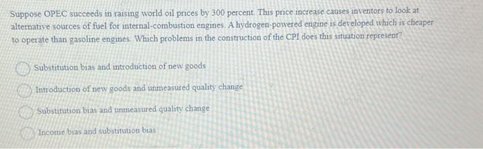 Suppose OPEC succeeds in raising world oil prices by | Chegg.com