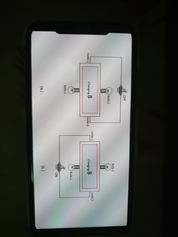 Solved Q1. Two bulbs are connected to opposite sides of a | Chegg.com