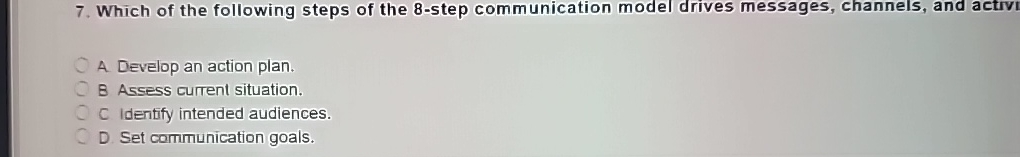 Solved Which of the following steps of the 8 -step | Chegg.com