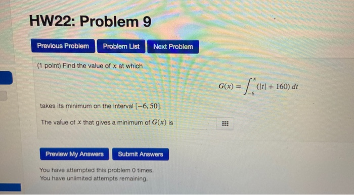Solved HW22: Problem 9 Previous Problem Problem List Next | Chegg.com