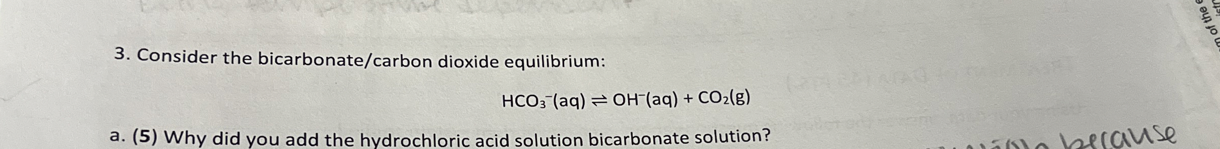 Solved Consider the bicarbonate/carbon dioxide | Chegg.com