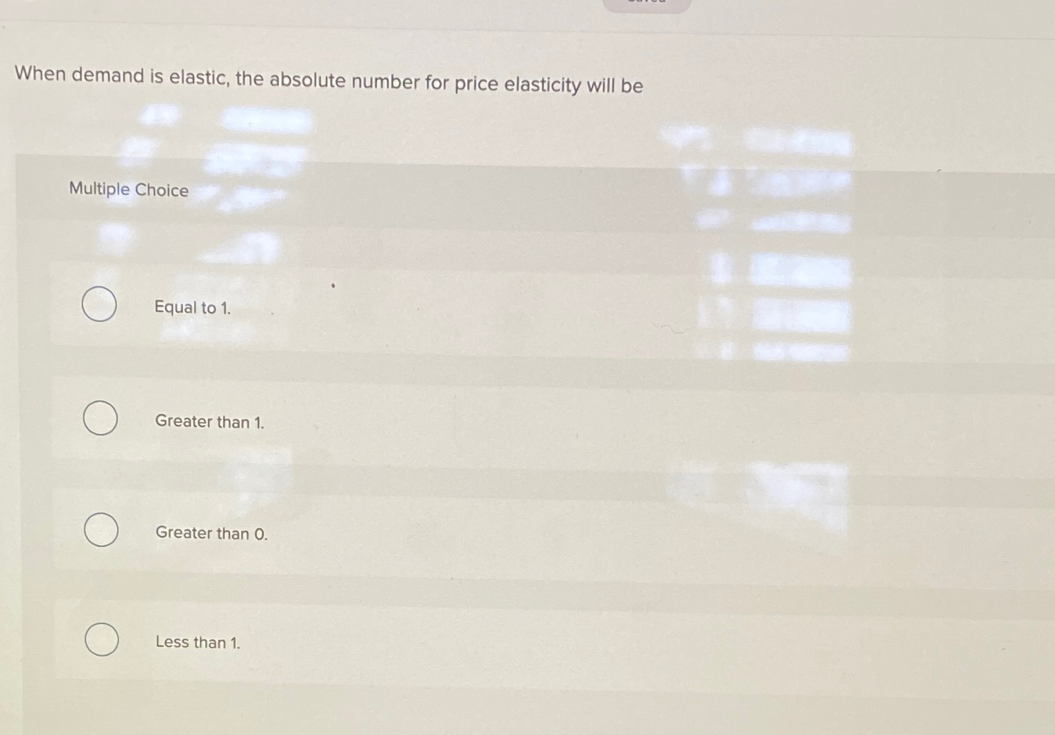 Solved When demand is elastic, the absolute number for price | Chegg.com