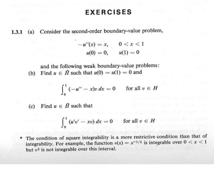 Solved 3 1 A Consider The Second Order Boundary Value