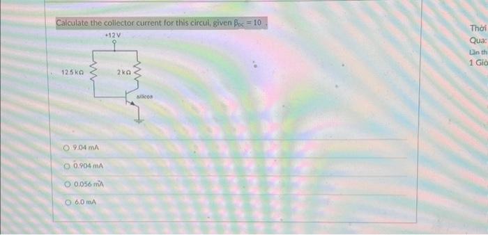 Solved Calculate the collector current for this circui, | Chegg.com