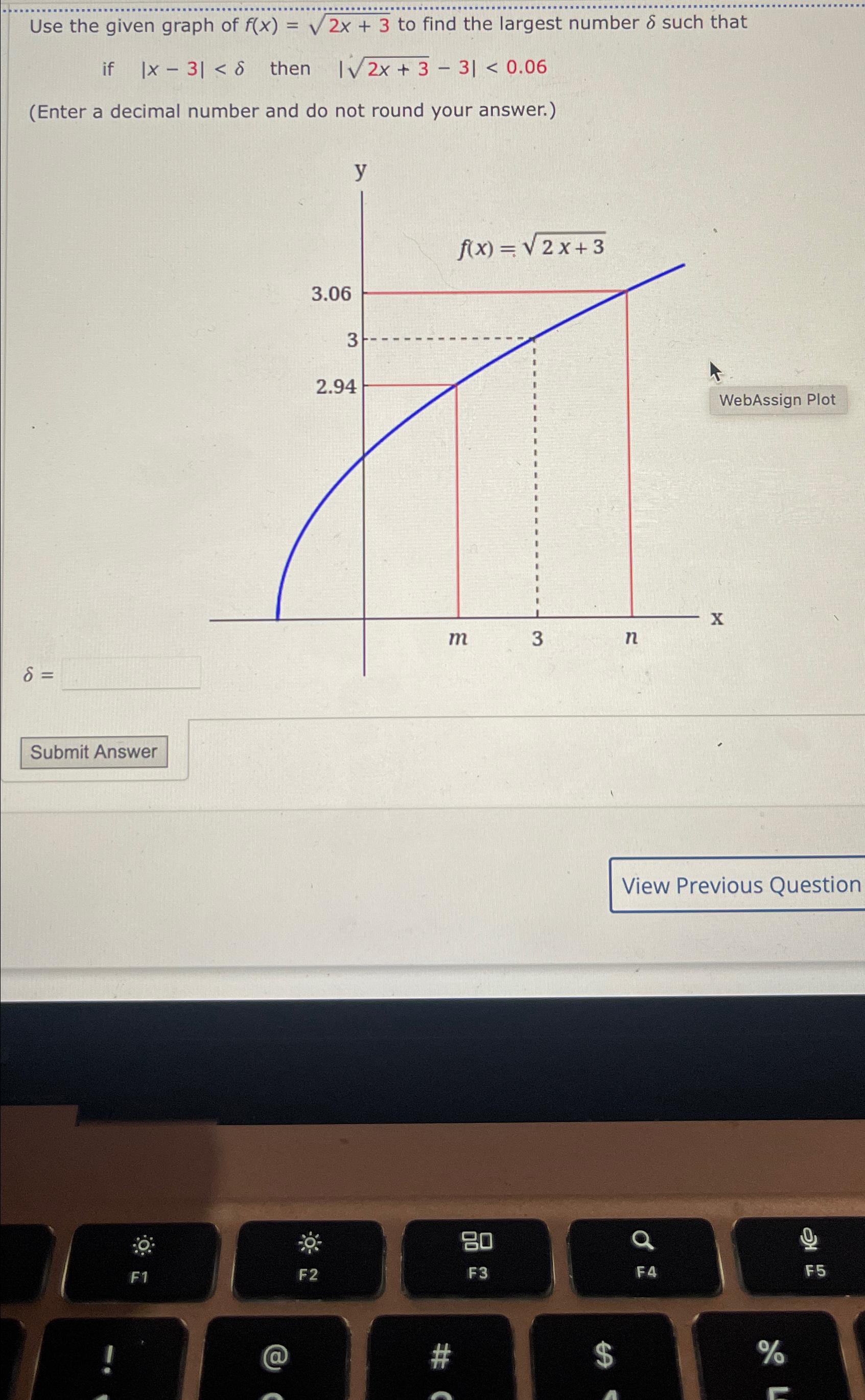 Solved Use the given graph of f(x)=2x+32 ﻿to find the | Chegg.com