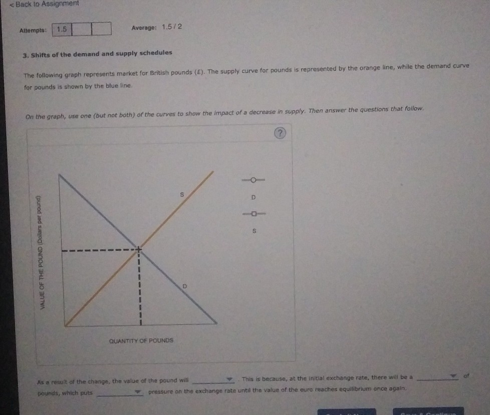 Solved blank 1. decrease or increase blank 2. surplus or | Chegg.com