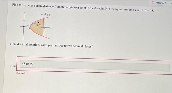 Solved Find the average square distance from the origin to a | Chegg.com