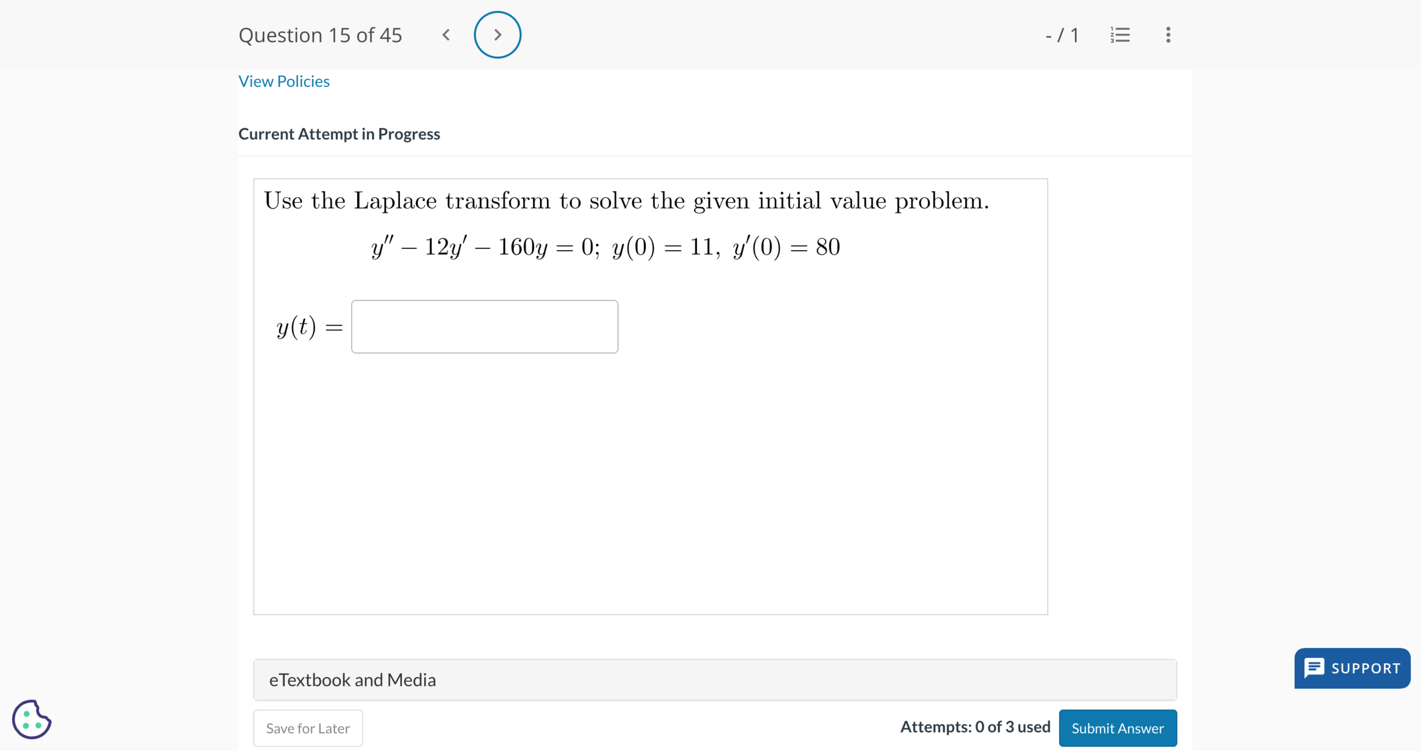 Solved Use the Laplace transform to solve the given initial | Chegg.com