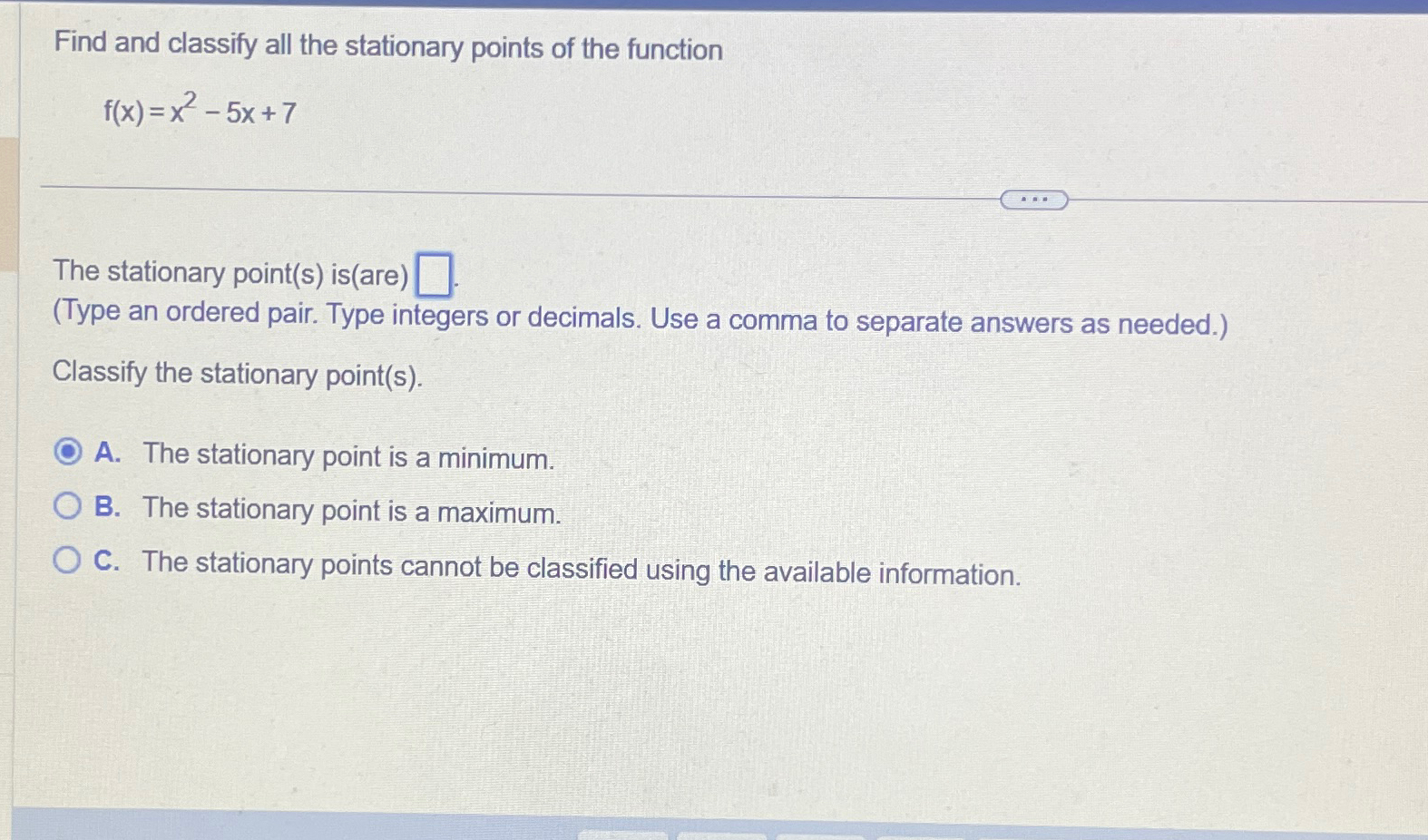 Solved Find and classify all the stationary points of the | Chegg.com