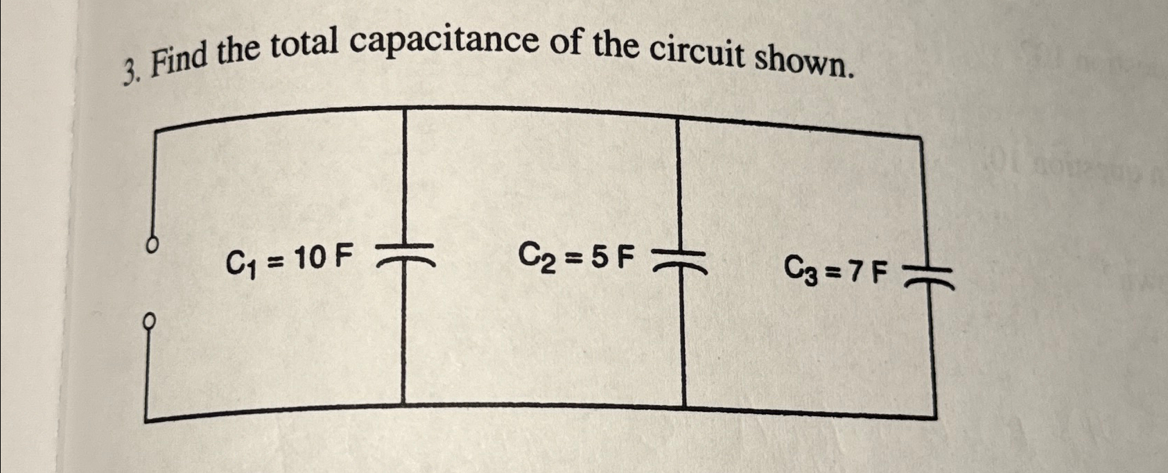 Solved Find the total capacitance of the circuit shown. | Chegg.com