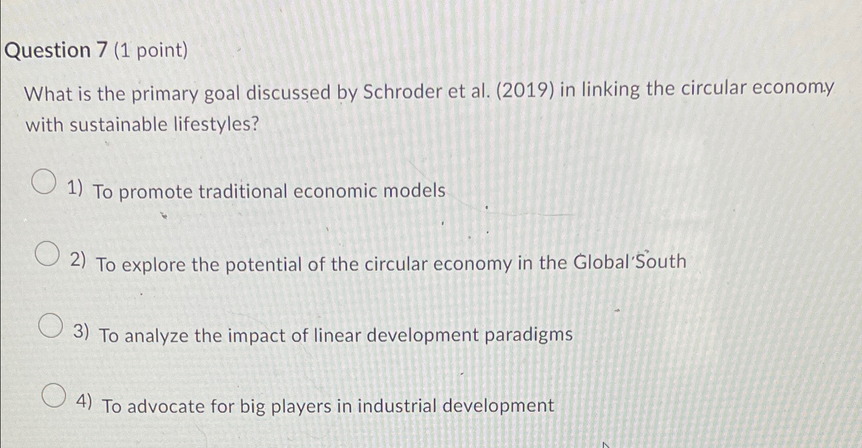 Solved Question 7 (1 ﻿point)What is the primary goal | Chegg.com