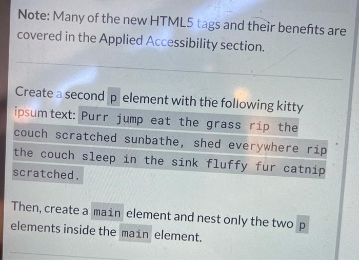 HTML5 introduces more descriptive HTML tags. These | Chegg.com