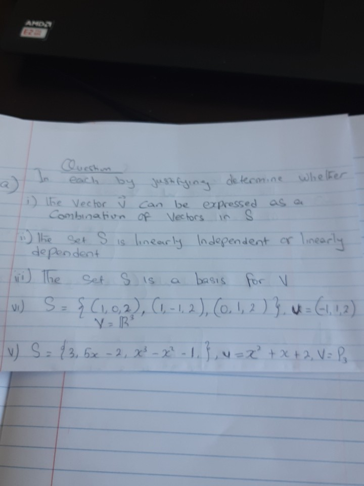 Solved ANDA in s Question each by justifying determine | Chegg.com