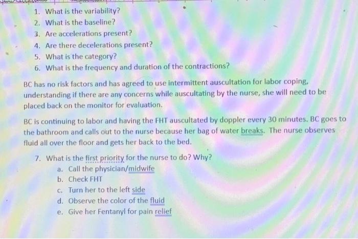 Solved Patient BC is a 22 -year-old G1P0 at 40 weeks | Chegg.com
