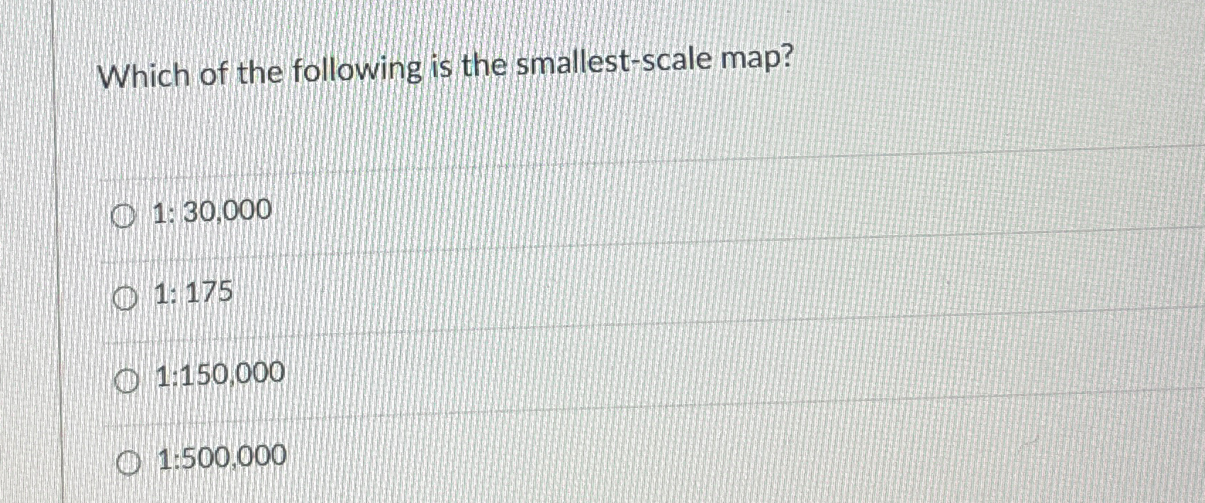 Solved Which of the following is the smallest-scale | Chegg.com
