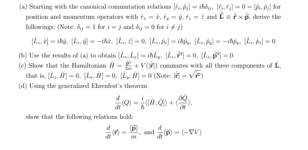 Solved (a) ﻿Starting with the canonical commutation | Chegg.com
