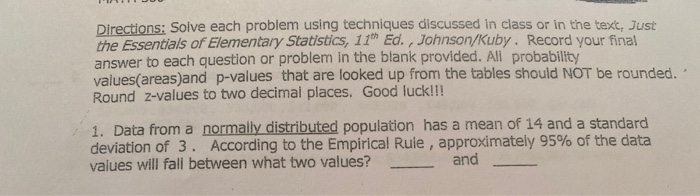 Solved Directions Solve Each Problem Using Techniques 0252