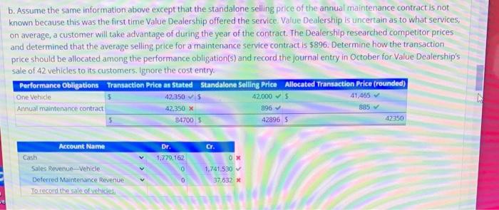 Solved Allocating Transaction Price to Performance | Chegg.com