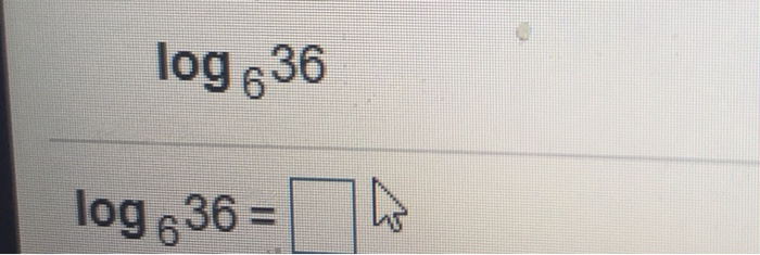 Solved log 36 log 36 = | Chegg.com