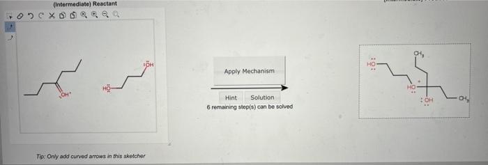 Solved Tip: Only add curved arrows in this | Chegg.com