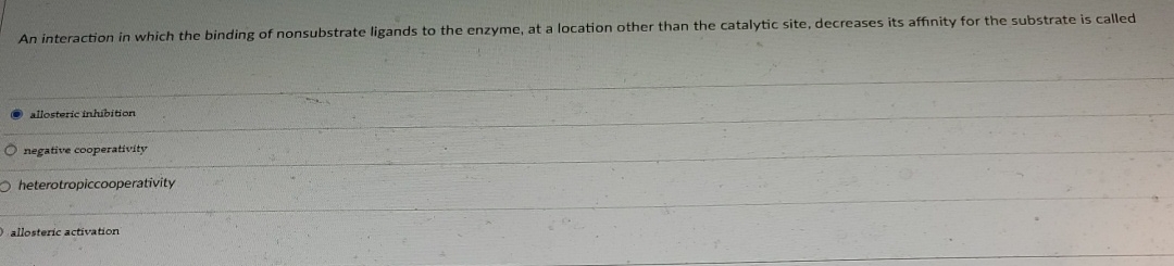 Solved An interaction in which the binding of nonsubstrate | Chegg.com