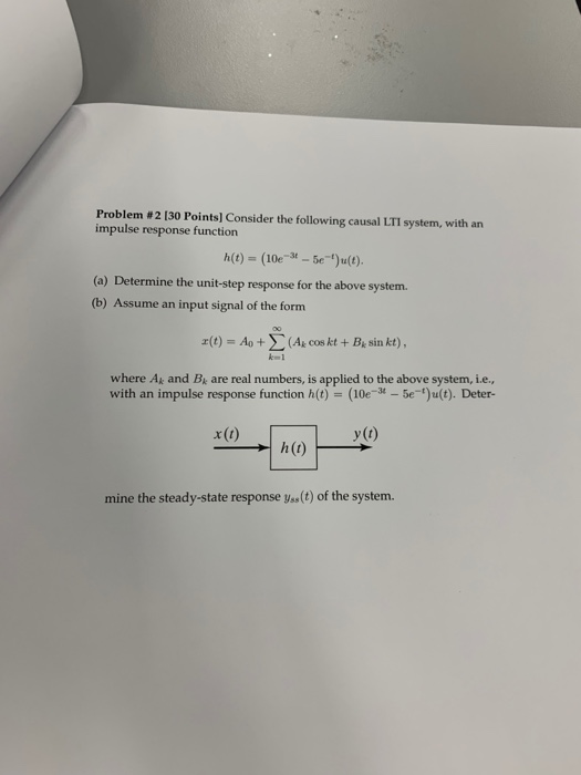 Solved Problem #2 [30 Points] Consider the following causal | Chegg.com