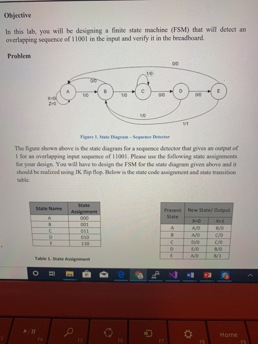 Solved Objective In this lab, you will be designing a finite | Chegg.com