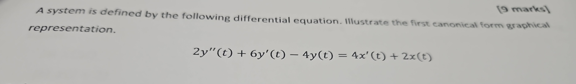 Solved A system is defined by the following differential | Chegg.com