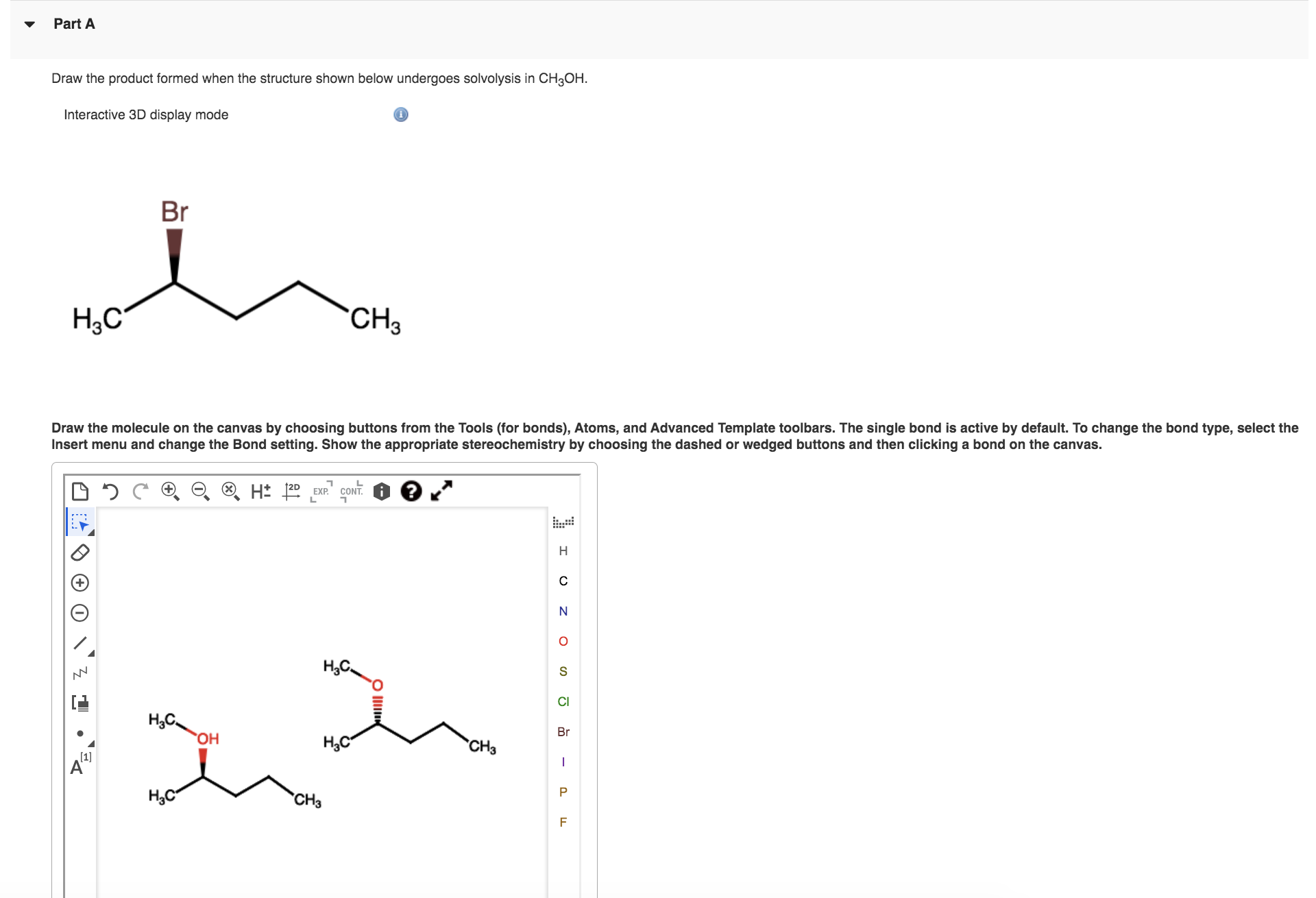 Solved Part ADraw the product formed when the structure | Chegg.com