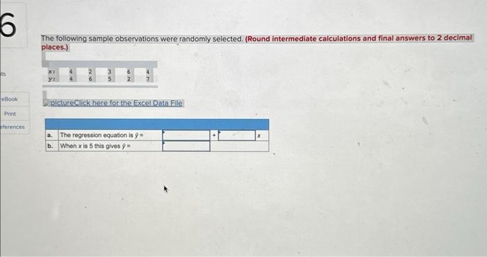 Solved The following sample observations were randomly | Chegg.com