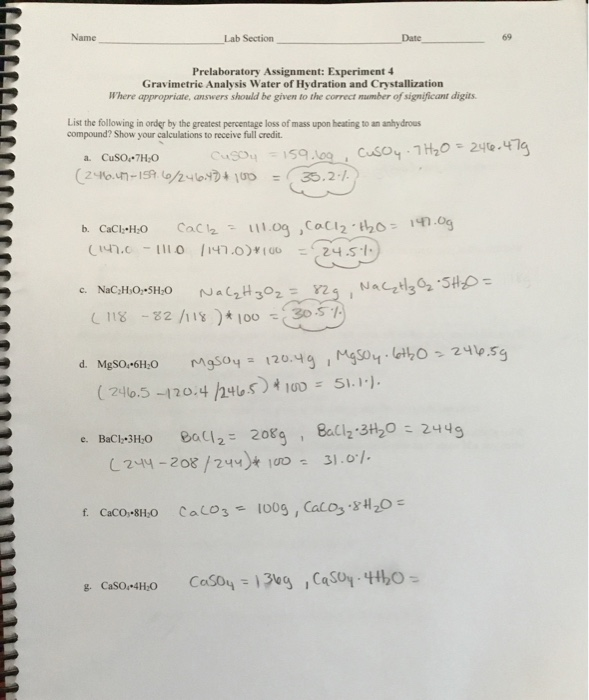 Solved Name Lab Section Date Prelaboratory Assignment