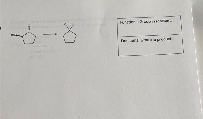 Solved Functional Group in reactant: Functional Group in | Chegg.com