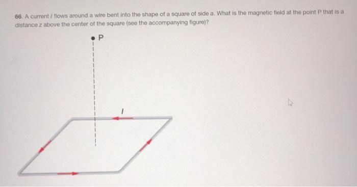 Solved 66. A current / flows around a wire bent into the | Chegg.com