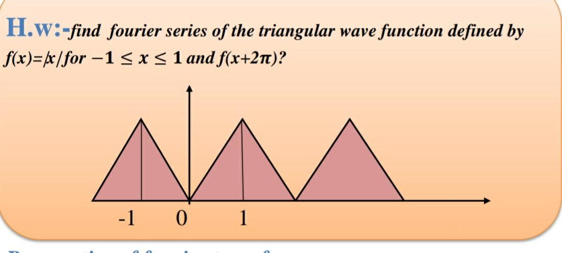 Solved H.wo-find fourier series of the triangular wave | Chegg.com