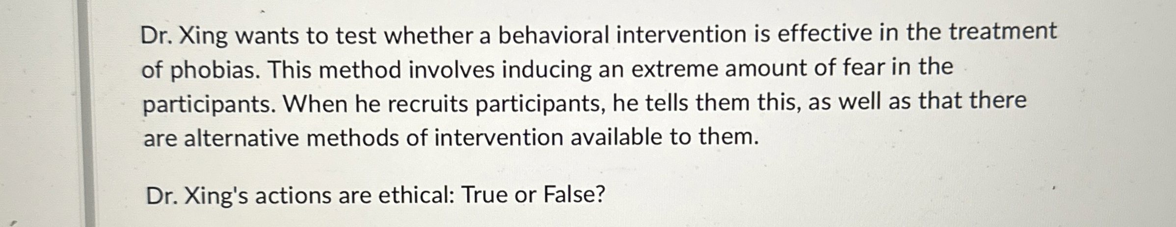 Solved Dr. ﻿Xing wants to test whether a behavioral | Chegg.com