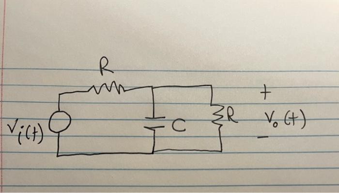 Solved If R = 1 ohm and C = 2 F, determine the differential | Chegg.com