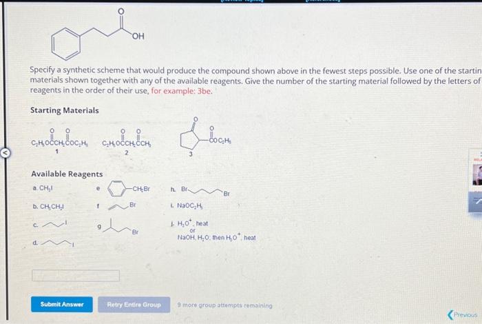 Solved Specify a synthetic scheme that would produce the | Chegg.com