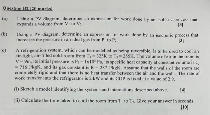 Solved Using a PV diagram, determine an expression for work | Chegg.com
