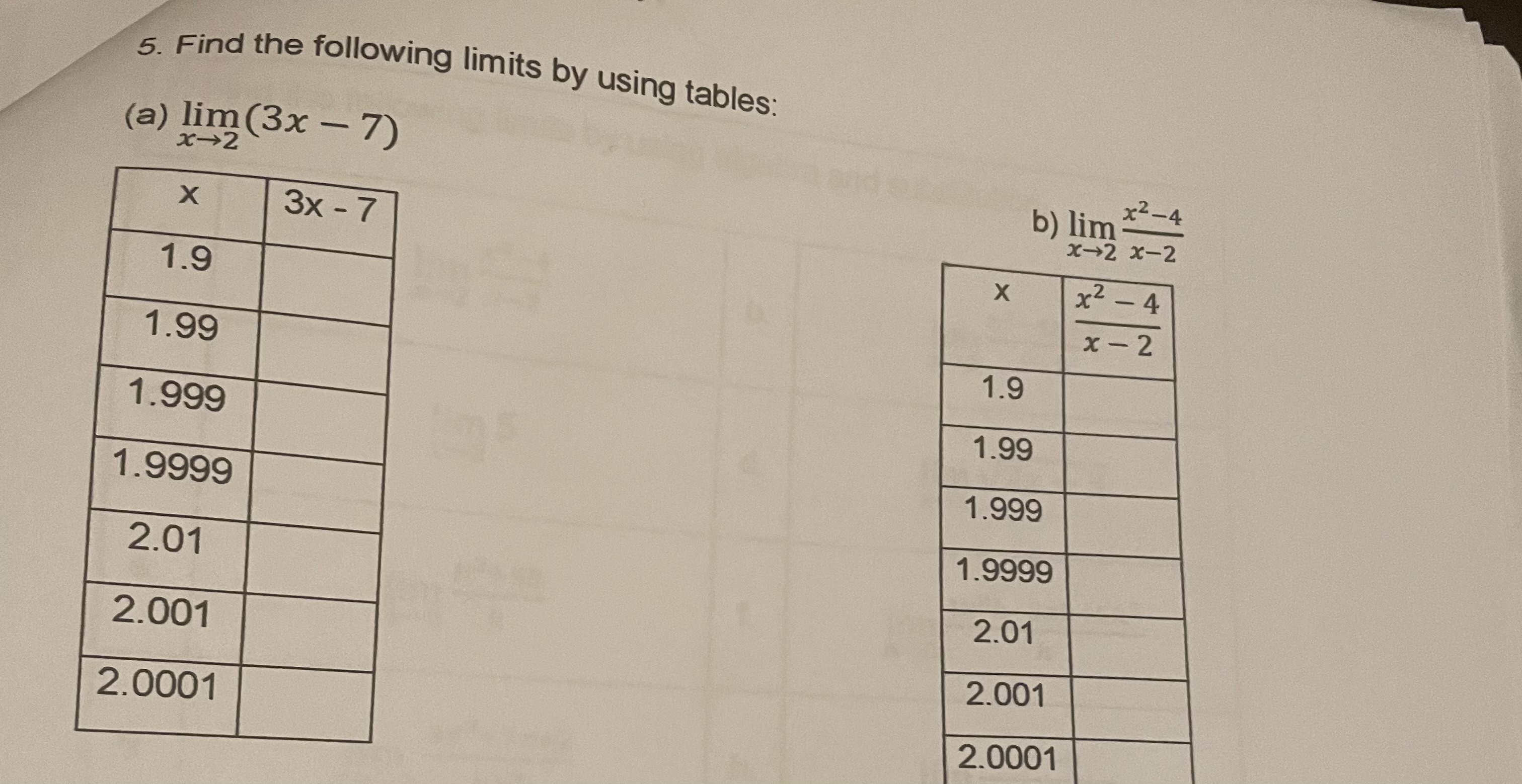 Solved Find the following limits by using | Chegg.com