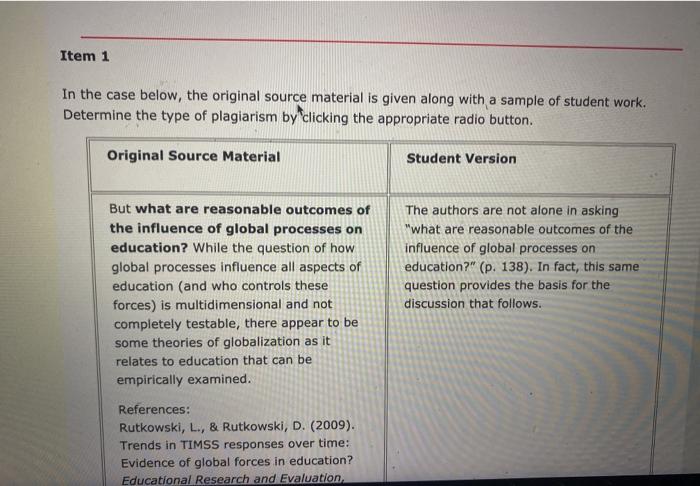 Solved Item 1 In the case below, the original source | Chegg.com