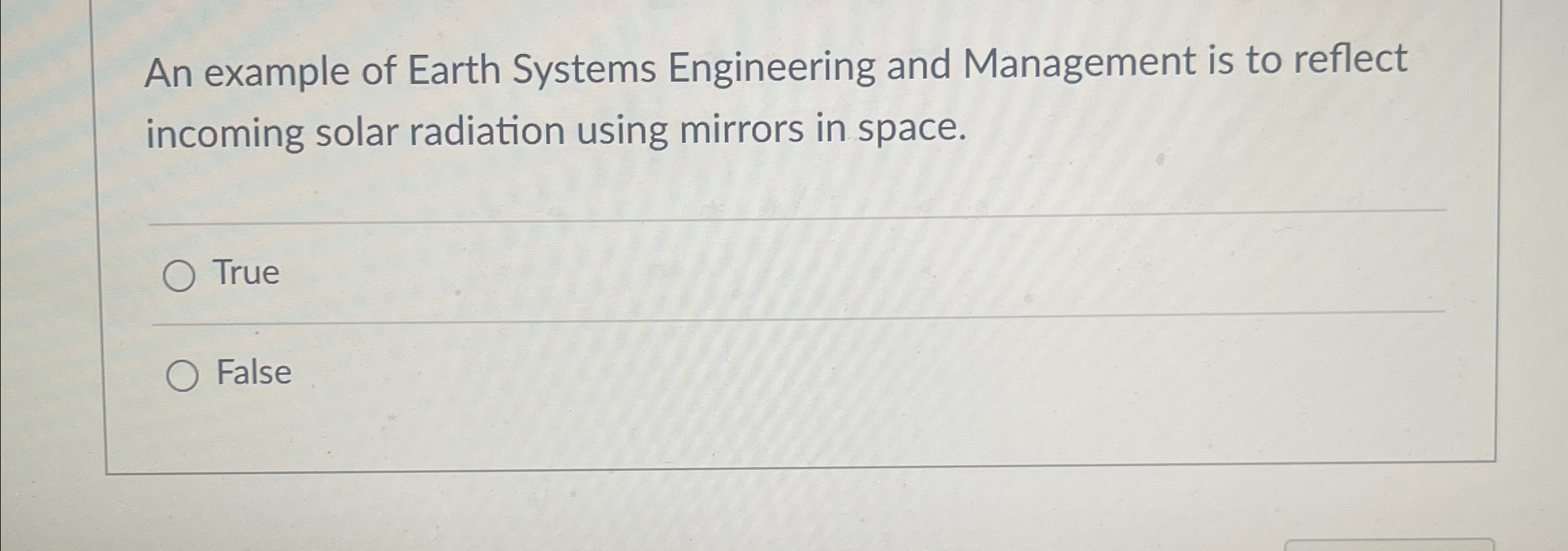 Solved An example of Earth Systems Engineering and | Chegg.com