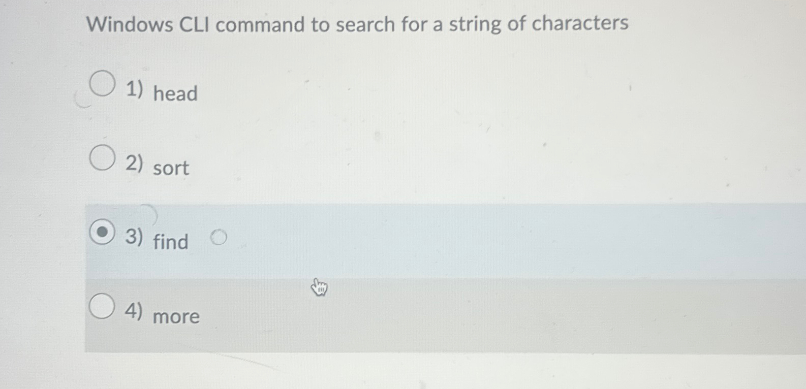 Solved Windows CLI command to search for a string of | Chegg.com
