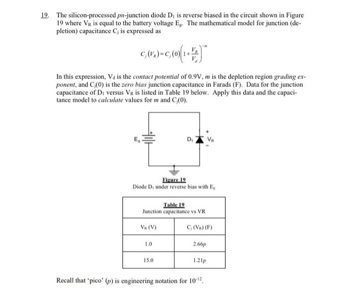 Solved The silicon-processed pn-junction diode D1 is reverse | Chegg.com